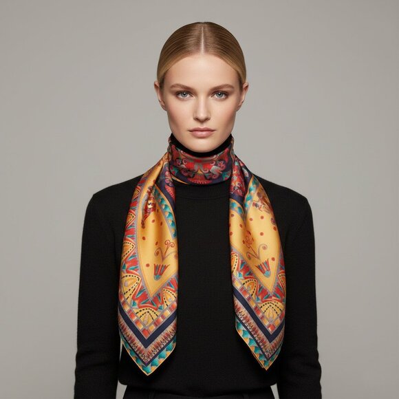 Ascot | Accessories | Ascot 0 Silk Square Scarf Hand Rolled Edges ...